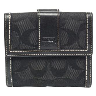 Coach Portefeuille en toile Pre-owned - Femme - Pre-owned - Noir - Taille: ONE Size