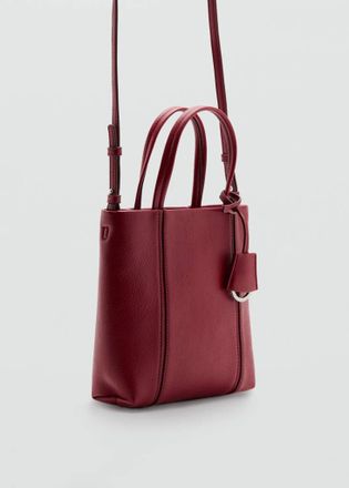 Mango Mini sac rectangulaire avec anses rouge - Femme - Taille unique - MANGO