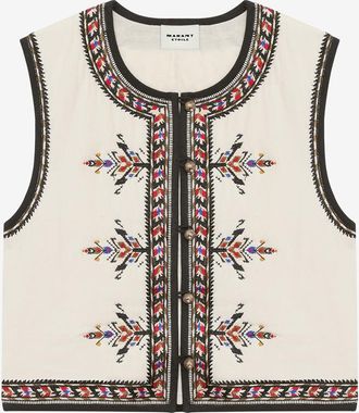 Isabel Marant Gilet Zeana - Femme - &Eacute;cru - Taille T0 - Marant &Eacute;toile