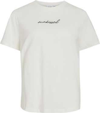 Vila Visybilla O-Neck S/S Emb Top/Pb