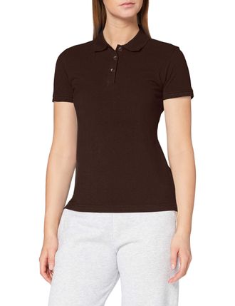 Clique CliQue Damen Regular Fit Poloshirt,Brown (Dark Mocca), 44 EU (Herstellergröße:XX-Large)