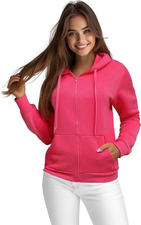 OZONEE Damen Kapuzenpullover Sweatjacke Sweatshirt Farbvarianten Kapuzenjacke Kapuzenpulli Langarm Kapuze Hoodie Sport Style Casual Fitness Basic Training 77