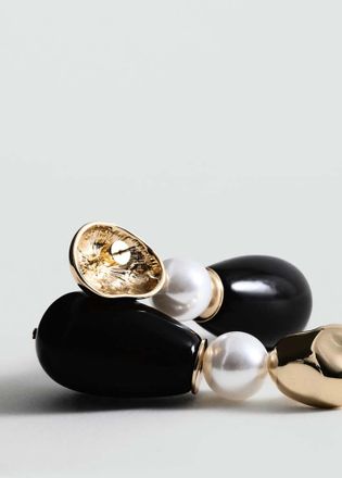 Mango Boucles doreilles pendentifs combin&eacute;s or - Femme - Taille unique - MANGO