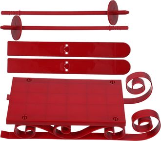 Garneck Weihnachtsschlitten und Skibrett H&auml;nger Rote Miniatur Weihnachtsbaum Deko Festliche Tisch und Partydekoration