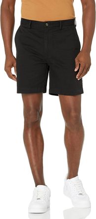 Amazon Essentials Herren 18 cm Chinoshorts Mit Klassischer Passform, Schwarz, 36W