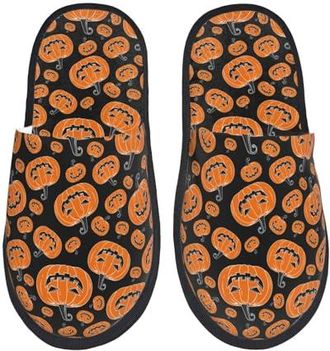 Generic Chaussons Femme Homme Imprim&eacute; Citrouilles DHalloween Chaussons Femme Automne Hiver Adultes Pantoufles DExt&eacute;rieur, Pour Int&eacute;rieur Ext&eacute;rieur, F&ecirc;te, Femm