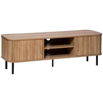 Atmosphera Atmosphera - Meuble tv 2 portes Colva en effet bois marron, dimensions l 140 x p 40 x h 46 cm, livraison gratuite