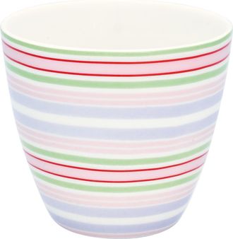 Green Gate Latte Cup Evelina Weiss mit Streifen Kaffeebecher 300 ml