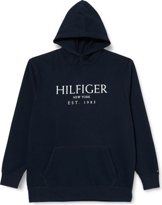 Tommy Hilfiger Herren Hoodie mit Logo, Blau (Desert Sky), XXL