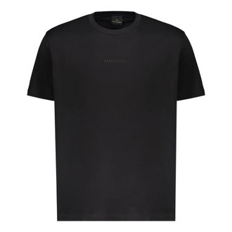 Paul & Shark Homme, Tops, Noir, Taille: L T-shirt en coton &agrave; col rond