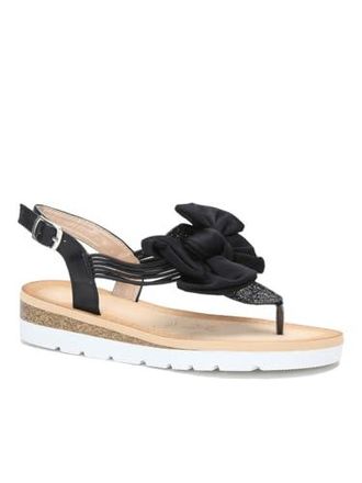 La Modeuse Nu-pieds &agrave; paillettes et noeud en tissu