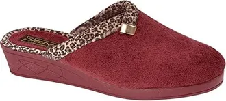 Sleepers Jackie Chaussons pour femme avec doublure en tricot et semelle en caoutchouc Bordeaux - Rouge - bordeaux, 40 EU