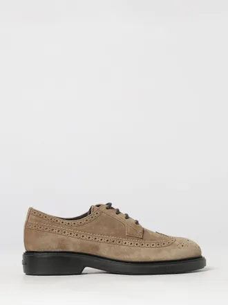 Hogan Derby H704 en cuir su&eacute;d&eacute; avec motif brogue &agrave; bout golf fleuri