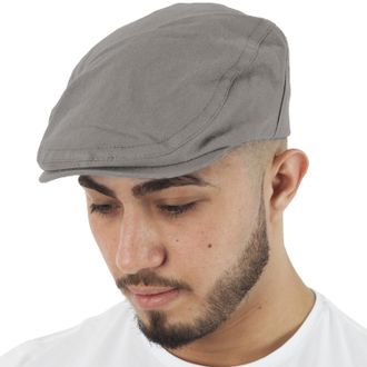 TOSKATOK Herren gek&auml;mmter Baumwolle Schieberm&uuml;tze-Einheitsgr&ouml;&szlig;e-GRAU