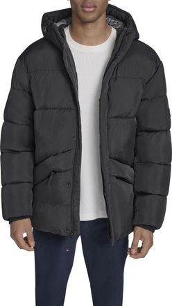 Tommy Hilfiger Herren Mens Heavyweight Quilted Puffer Jacket Jacke, Schwarz, XXL