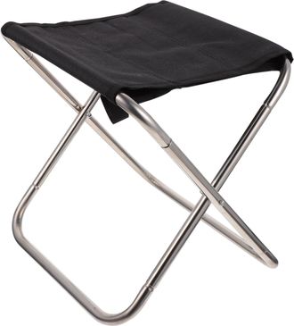 Supvox Klappbarer Campinghocker aus Edelstahl Tragbarer Angelstuhl mit Stabiler Sitzfläche Leicht und Kompakt für Outdoor Aktivitäten Wie Wandern Angeln Camp