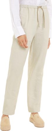 Tommy Hilfiger Damen Stoffhose Casual Linen Pull On Pant Tapered Fit, Beige (Light Beige), 40