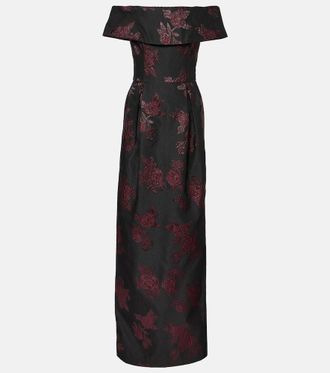 Rebecca Vallance Robe longue Florentina à fleurs