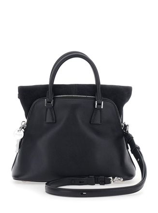 Maison Margiela Womens Handbag Black Leather Calf Handbags Hand Bags