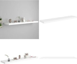 vidaXL Schweberegal Wei&szlig; 120x23,5x3,8 cm mdf - Schweberegal - Wandregal - Regal Wei&szlig; - Waben-MDF - Metallregal - Home & Living