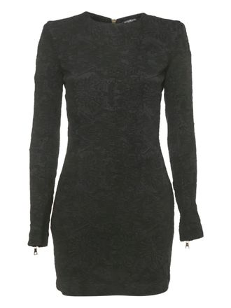 Balmain Kleid mit Jacquardmuster - Schwarz