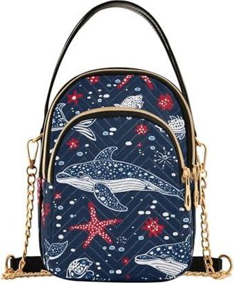 Mnsruu Sac à bandoulière pour femme, bleu marine, sac à dos côtier, petit sac à bandoulière avec sangle réglable