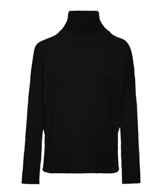 Kujten Pull Ulla Col Chemin&eacute; Oversize Cachemire Noir
