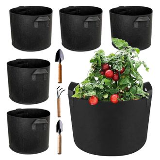 Generico Pflanzenanbau | 6 St&uuml;ck f&uuml;r intensive Nutzung, dick und waschbar | Fr&uuml;hbeete f&uuml;r Pflanzen | f&uuml;r Karotten, Erdbeeren, Balkone, Garten, Landschaftsbau u