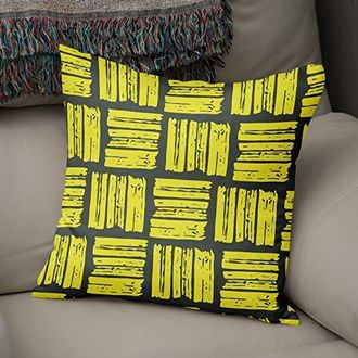 Bonamaison Le Jardin du Lin Kissen Zierkissenbezug Kissenbezug, Neongelb & Rauch Dekoration, Für Zuhause Autos Büro Sofa Wohnzimmer Couch Schlafzimmer Dekor, 50x