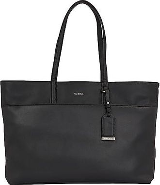 Calvin Klein Femme Cabas Sac Shopper Moyen, Noir (Ck Black), Taille Unique