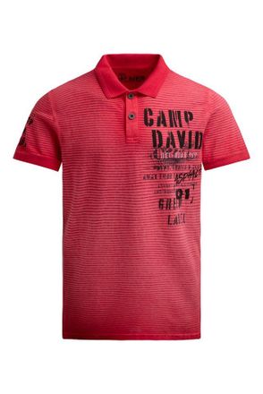 Camp David Poloshirt mit Seitenschlitze