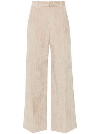 Brunello Cucinelli pantalon en velours côtelé à coupe ample - Tons neutres