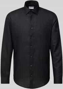 Jake*s Slim Fit Freizeithemd aus Leinen-Baumwoll-Mix