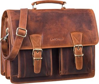 STILORD Jeffrey Lehrertasche Aktentasche Leder Große Vintage Ledertasche zum Umhängen 15.6 Zoll Laptop Tasche für Schule Uni Business Trolley Aufsteckbar Farb