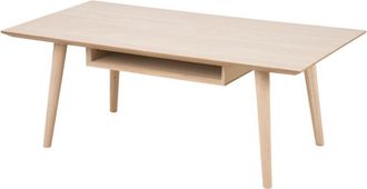 AC Design Furniture Lena Couchtisch, B: 115 x T: 60 x H: 42 cm, Natur, Massiv/Furnier Eiche, 1 Stk