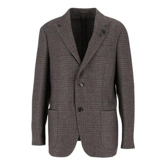 Lardini Roma Prince of Wales Karomuster-Sakko - - Jackets - Herren - Braun - XL