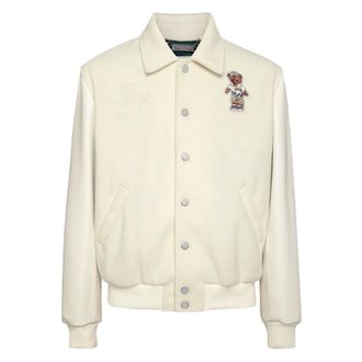 Philipp Plein Homme, Vestes, Beige, Taille: 2XL Bomber Teddy Beach en Cuir et Laine