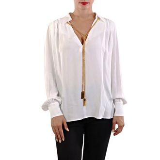 Elisabetta Franchi Damen, Blusen & Hemden, Wei&szlig;, XLGr&ouml;&szlig;e