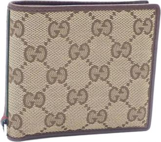 Gucci unisex, Pre-owned, Brun, Taille: ONE Size Portefeuille en toile Pre-owned