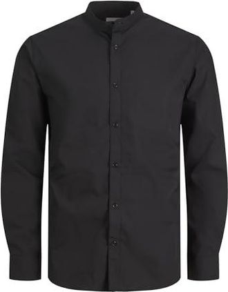 Jack & Jones Jack & Jones Chemise Jjjoe Ls Plain Mao pour Femme, Noir, M