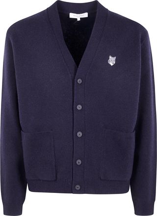 Maison Kitsuné Fox Head Milano Lambswool Cardigan