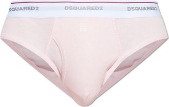 Dsquared2 Homme, Sous-v&ecirc;tements, Rose, Taille: XL Slips c&ocirc;tel&eacute;s