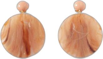 Emporio Armani Boucles doreilles en r&eacute;sine marbr&eacute;e - Femme - Accessoires - Orange - Taille: ONE Size