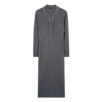 Luisa Cerano Geripptes Strickkleid mit Schimmer - - Dresses - Damen - Grau - M