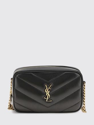 Saint Laurent Mini sac cam&eacute;ra LouLou en cuir matelass&eacute; avec monogramme YSL