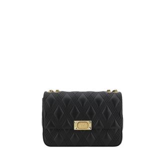 Valentino Garavani Femme, Sacs, Noir, Taille: ONE Size Sac &agrave; Bandouli&egrave;re Matelass&eacute; avec Cha&icirc;ne
