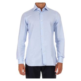 Ermenegildo Zegna Homme, Chemises, Bleu, Taille: L Trofeo Cotton Shirt