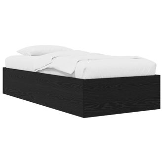 vidaXL Struttura Letto A Pavimento Rovere Nero 80 X 200 Cm Vidaxl