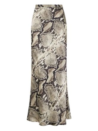 Roberto Cavalli Rock mit Schlangenleder-Print - Nude