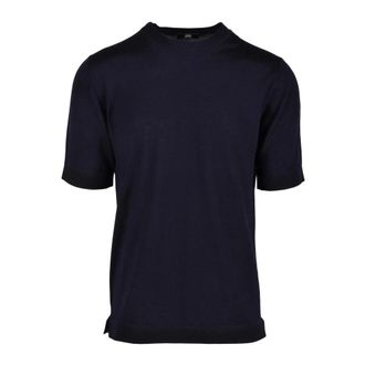 Alpha Studio Merinowolle Pullover - - Tops - Herren - Blau - 2XL